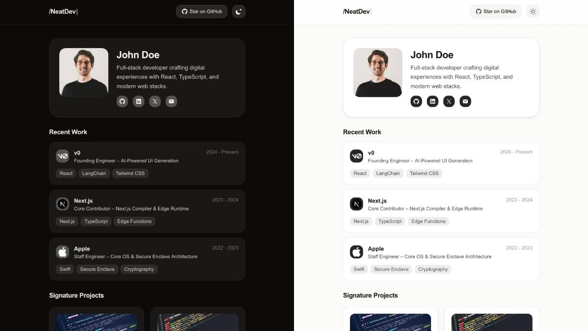 NeatDev: The Portfolio I Wish Existed (So I Built It For Free) | Jorge Perez